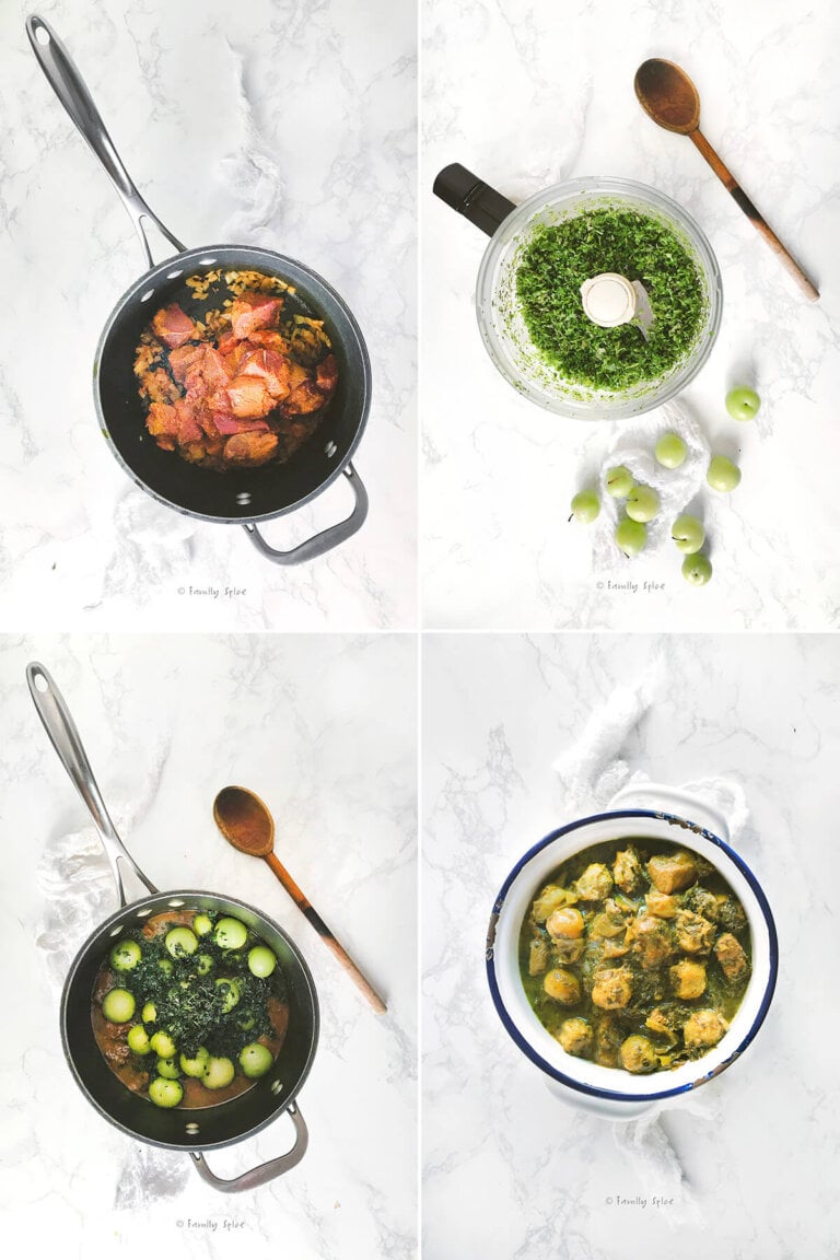 Persian Green Plum Stew (Khoresh Gojeh Sabz) - Family Spice