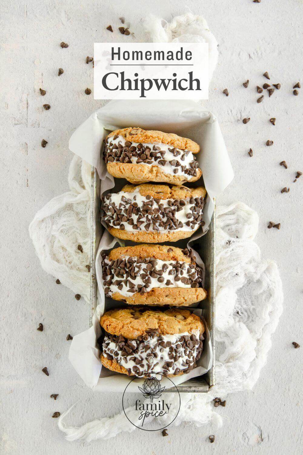 The Best Homemade Chocolate Chip Cookie Ice Cream Sandwiches (aka ...